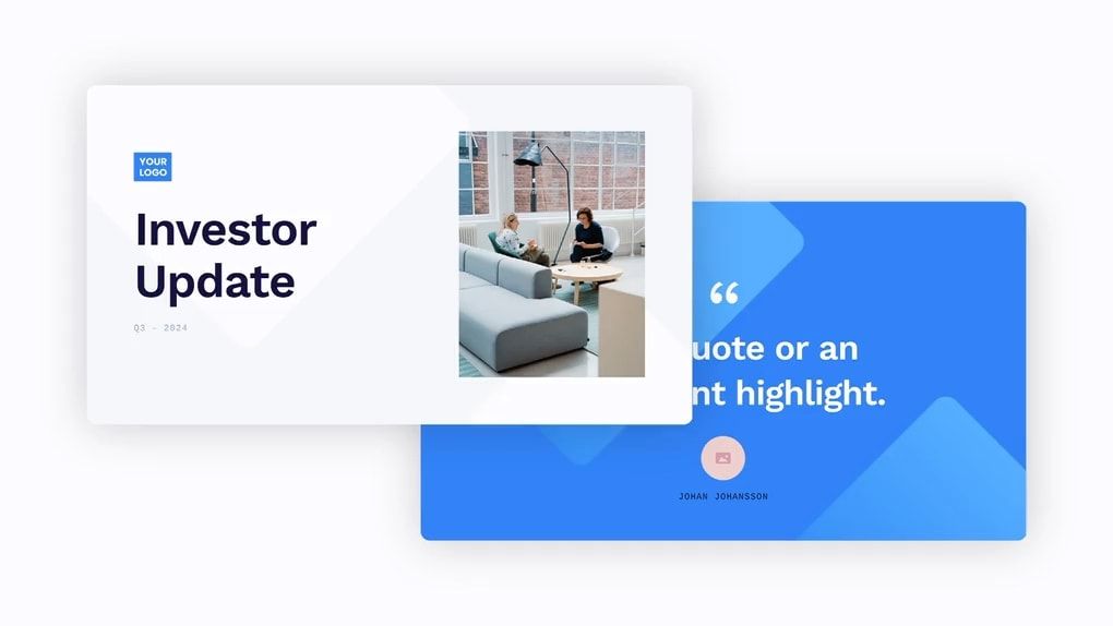 SaaS investor update template | Pitch